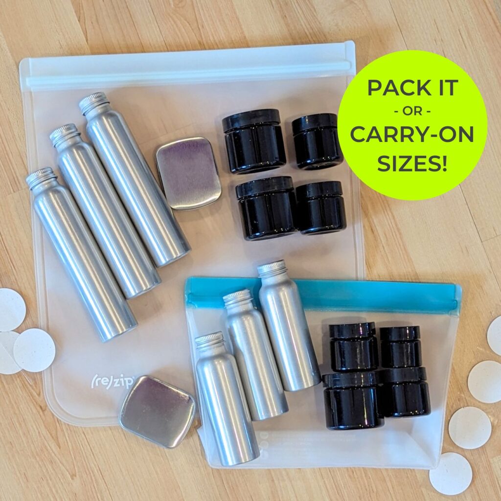 Reusable TSA-Friendly or Pack-It Travel Container Sets - Sustainable ...