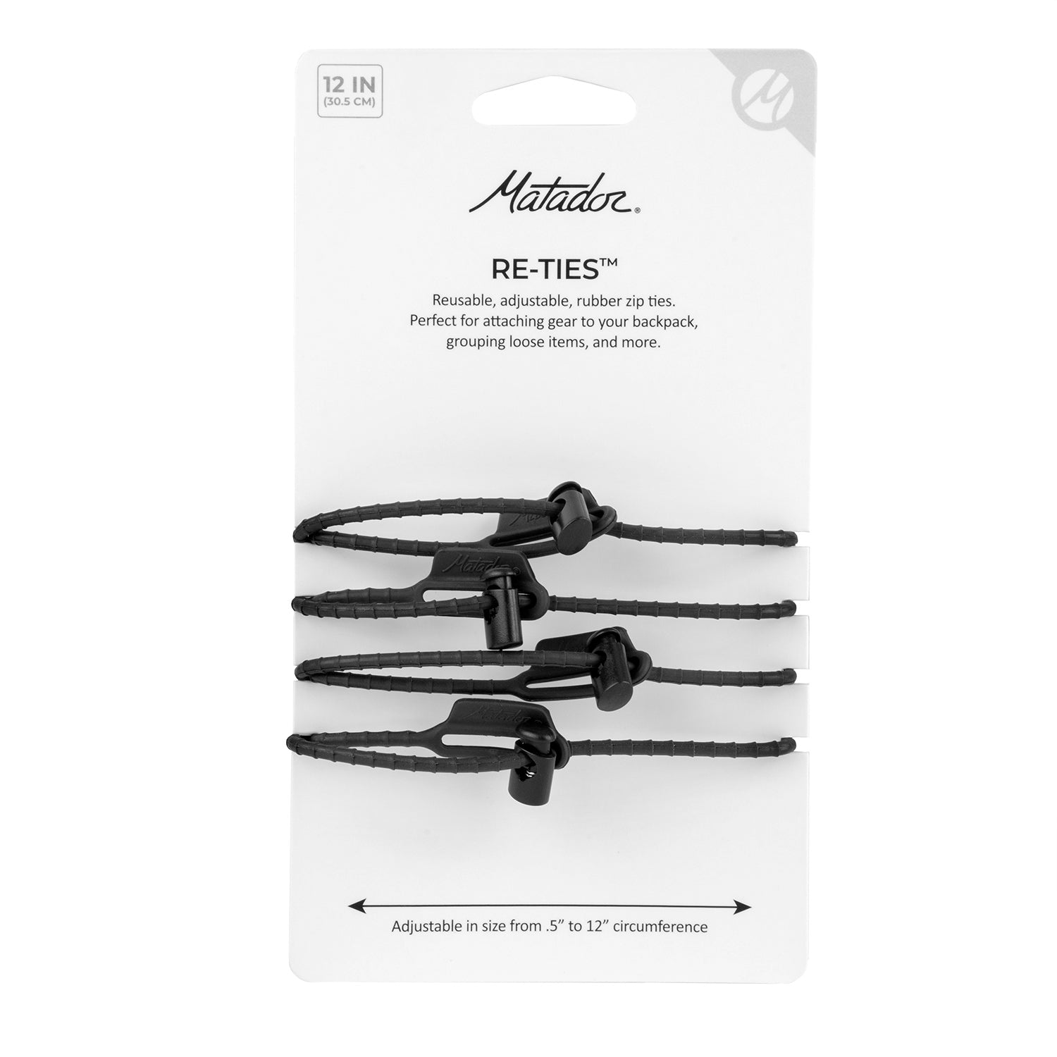 Reusable Zip Ties - 4pk - Sustainable Travel & Living